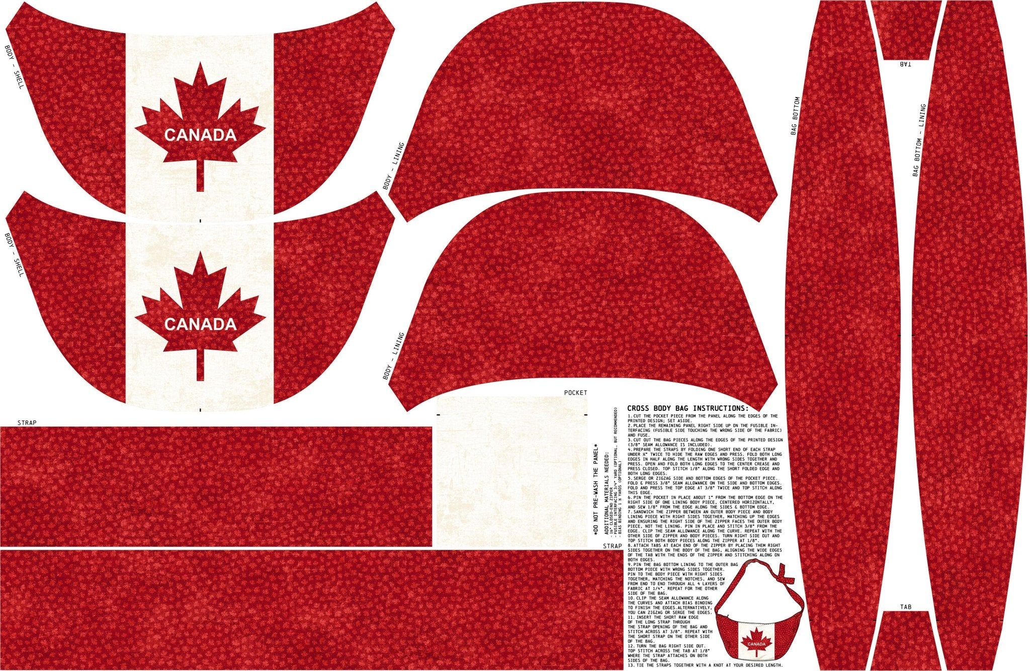Canadian Classics 3 by Northcott - 28" x 43" Canvas Bag Panel (C28776 ...
