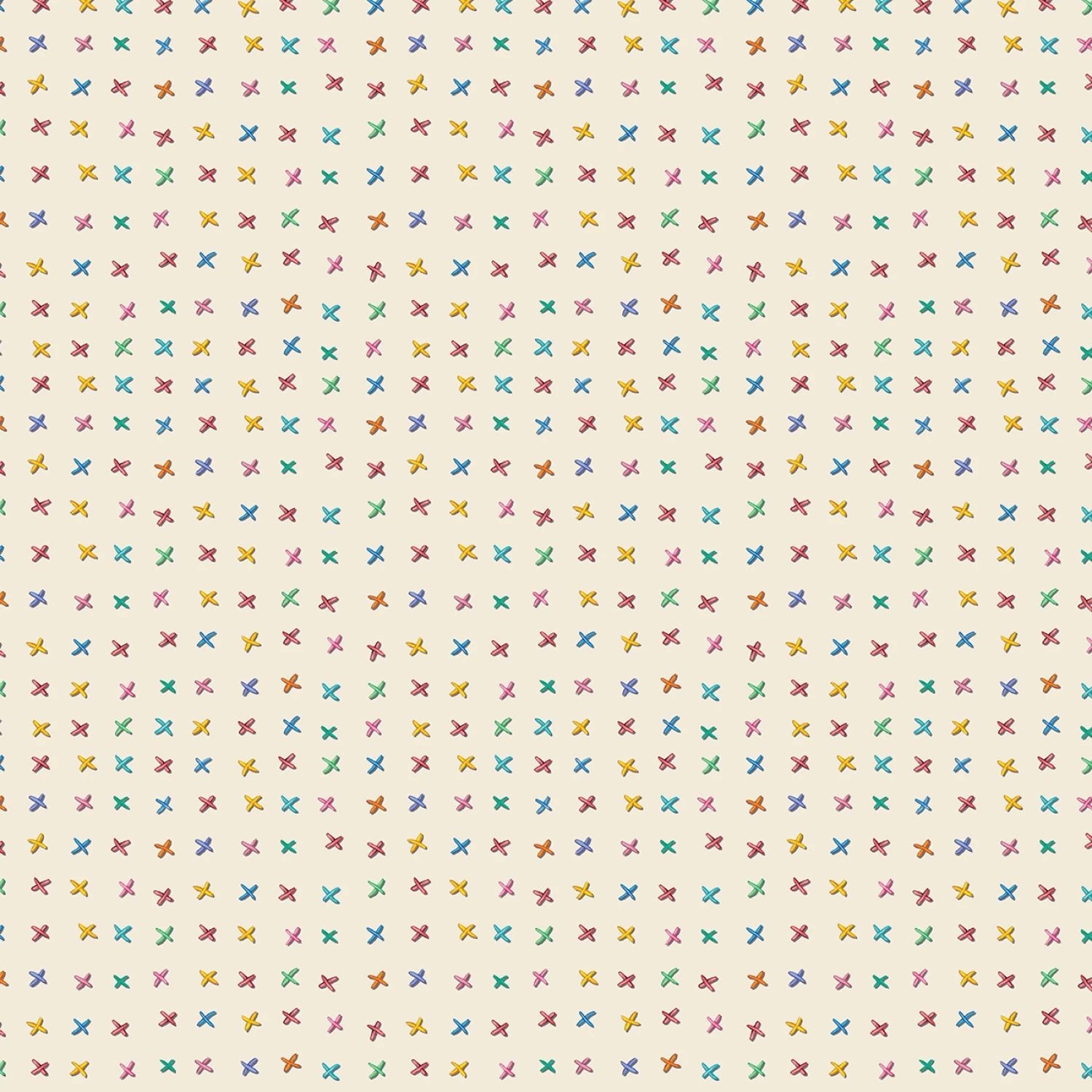 Cream Cross Stitch | 43/44" Cotton (DDC12152-CREM) - Sold in UNITS of ¼ ...