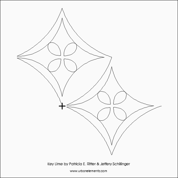 Key Lime - 9” Paper Pantograph - Maple Leaf Quilting Company Ltd. Regular 7.25” to 9.75” Urban ...