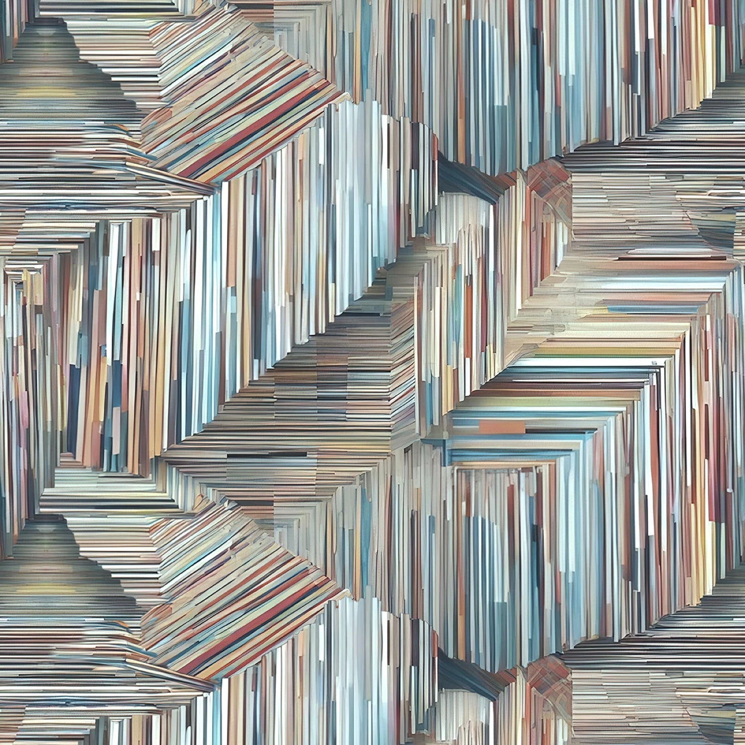 Slate Line Art Geometric | 118" Cotton (8675S-79) – Sold in UNITS of ¼ ...
