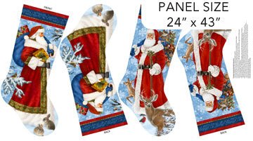 St. Nicholas Stocking - 24" x 43" Northcott Panel (C28212-48) - Maple ...